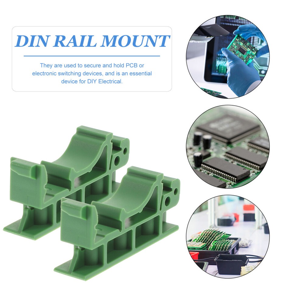 20pcs DIN Rail Carrier Clips PCB Mounting Bracket Holder Control Board ...