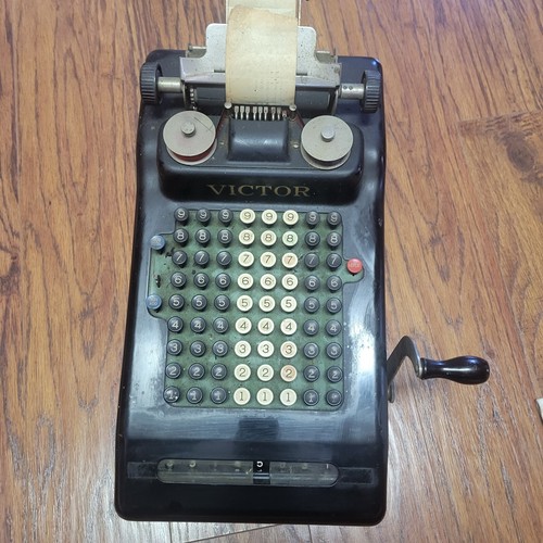 Vintage Victor Accountant Adding Machine w/ Crank SN:72773 | eBay