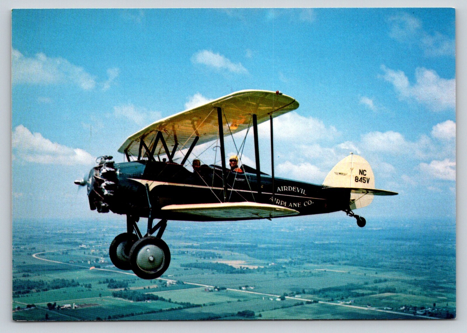 1930 Waco CTO Taperwing, Boeing Army 4x6 biplane Postcard art | eBay