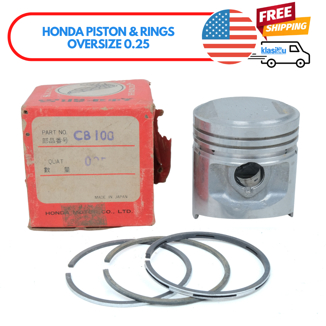 Fit For Honda XL100 CL100 SL100 CB100 Piston & Rings Oversize 0.25 Nos ...