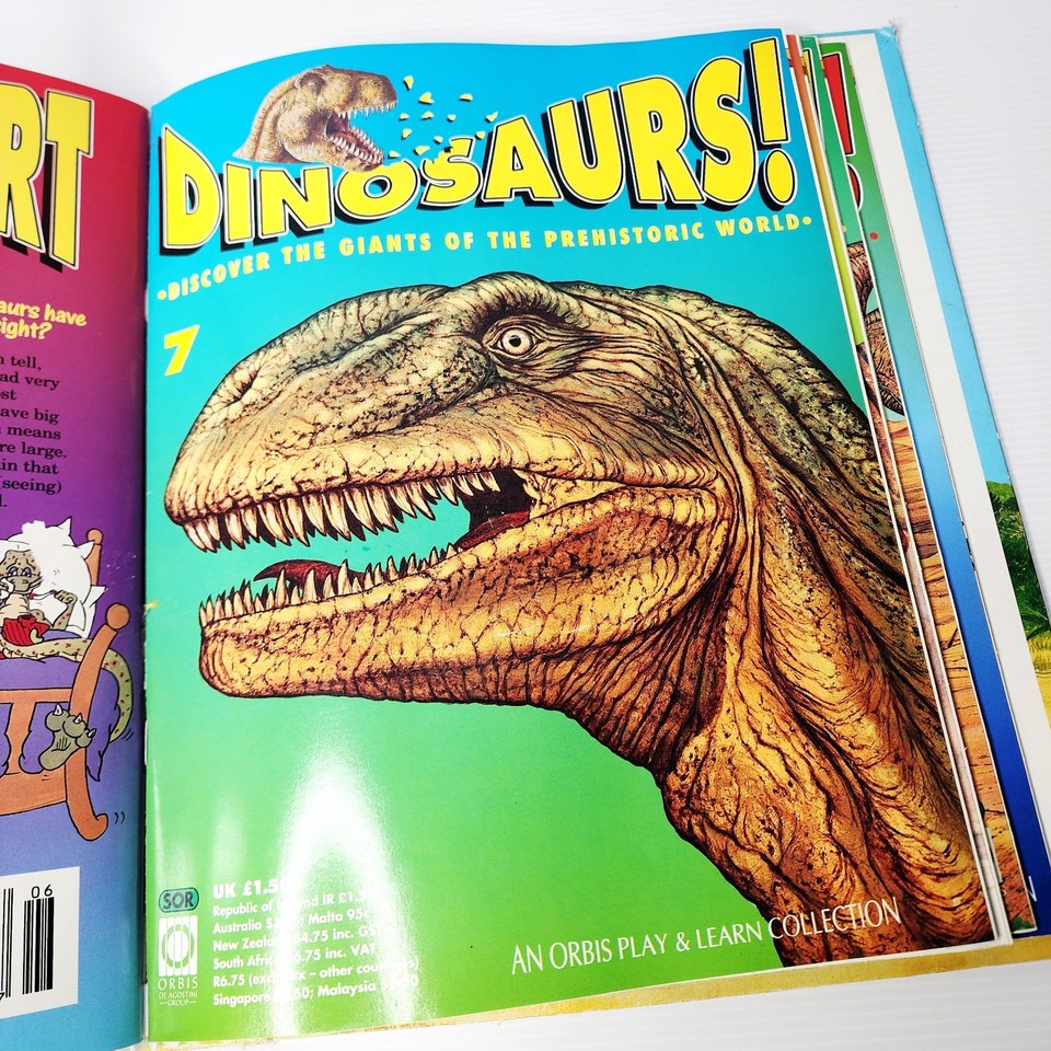 Vintage Dinosaurs! Magazine Collection x 10 1990s Binder Prehistoric ...