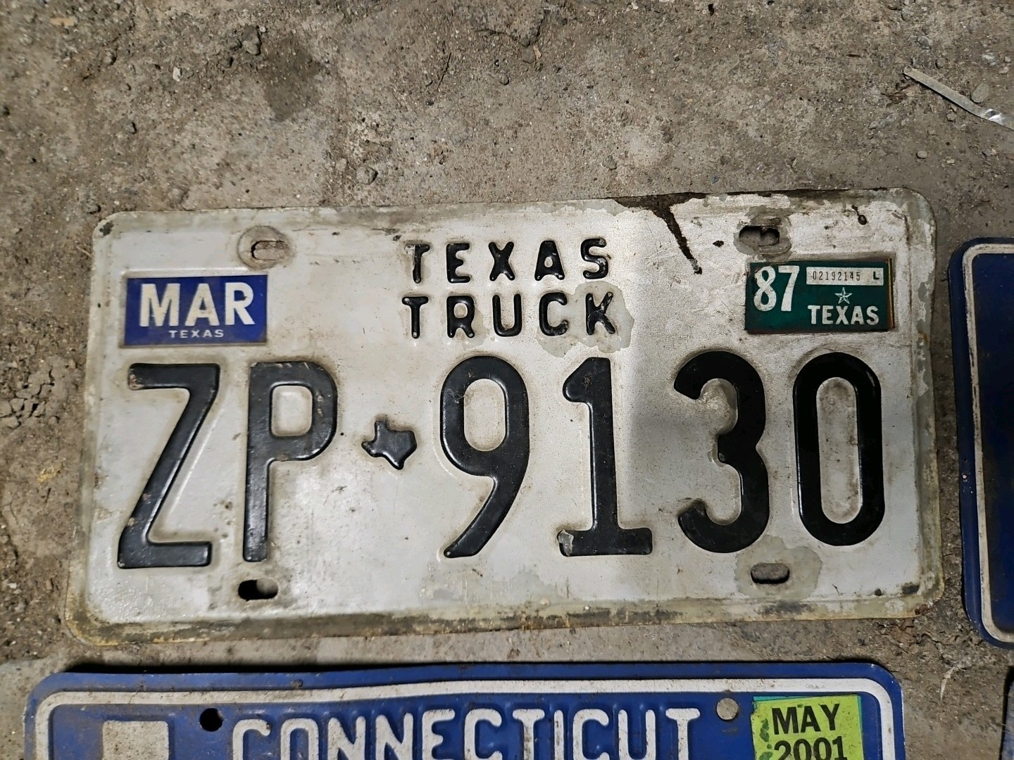 Vintage 1987 Texas truck license plate. | eBay
