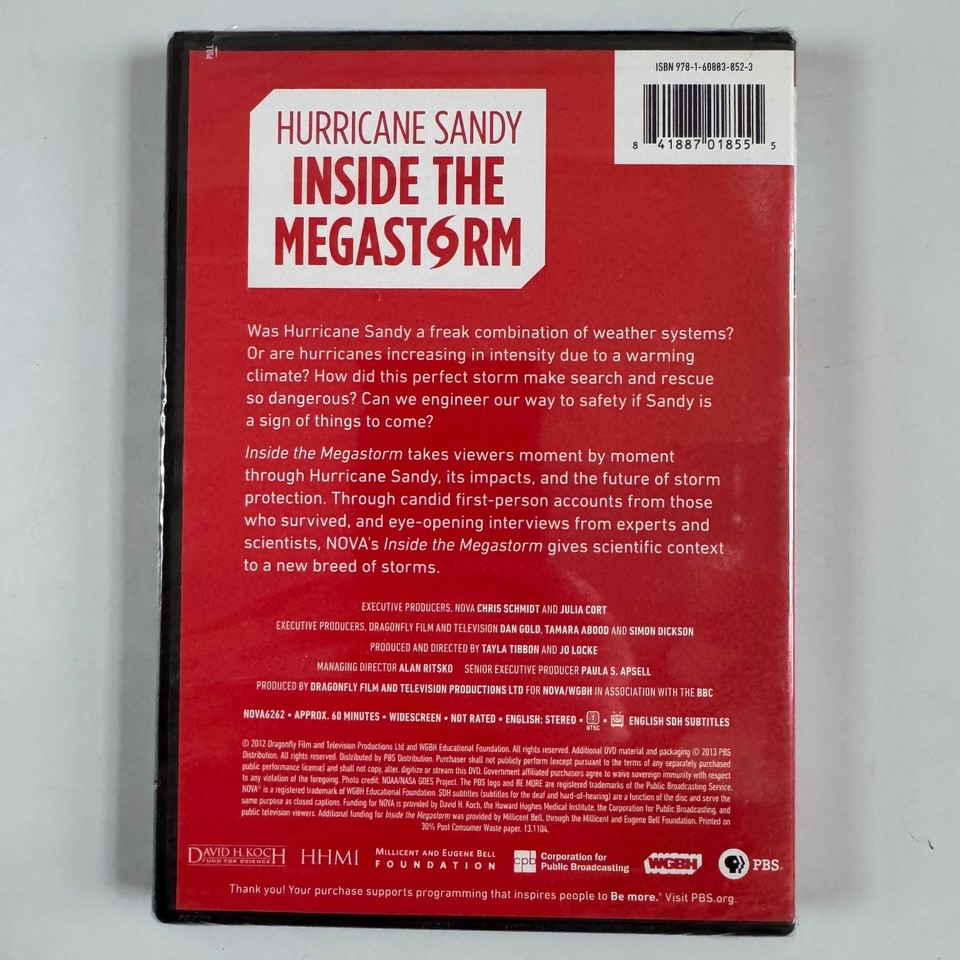Hurricane Sandy Inside The Megastorm DVD 2013 NOVA PBS Documentary ...