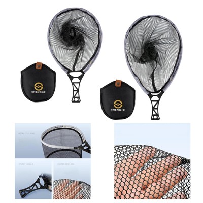 Fish Catching Net Foldable Landing Net with Handle Fishing Tool ...