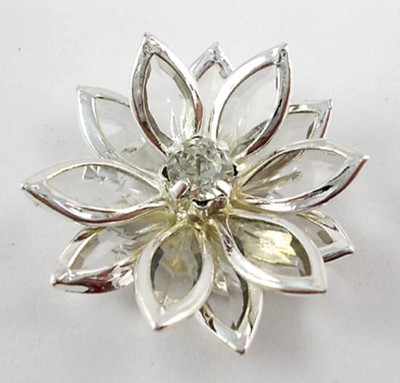 8 ACRYLIC & RHINESTONE FLOWER BEADS 25mm VARIOUS COLOURS - CHOICE OF ...
