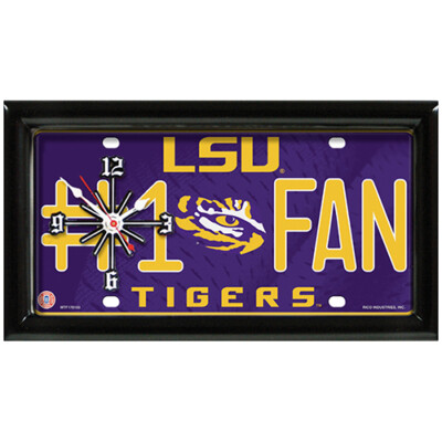 LSU Tigers NCAA #1 Fan Clock by GTEI | eBay
