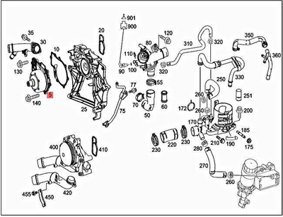 Genuine MERCEDES Water pump 6512003501 | eBay