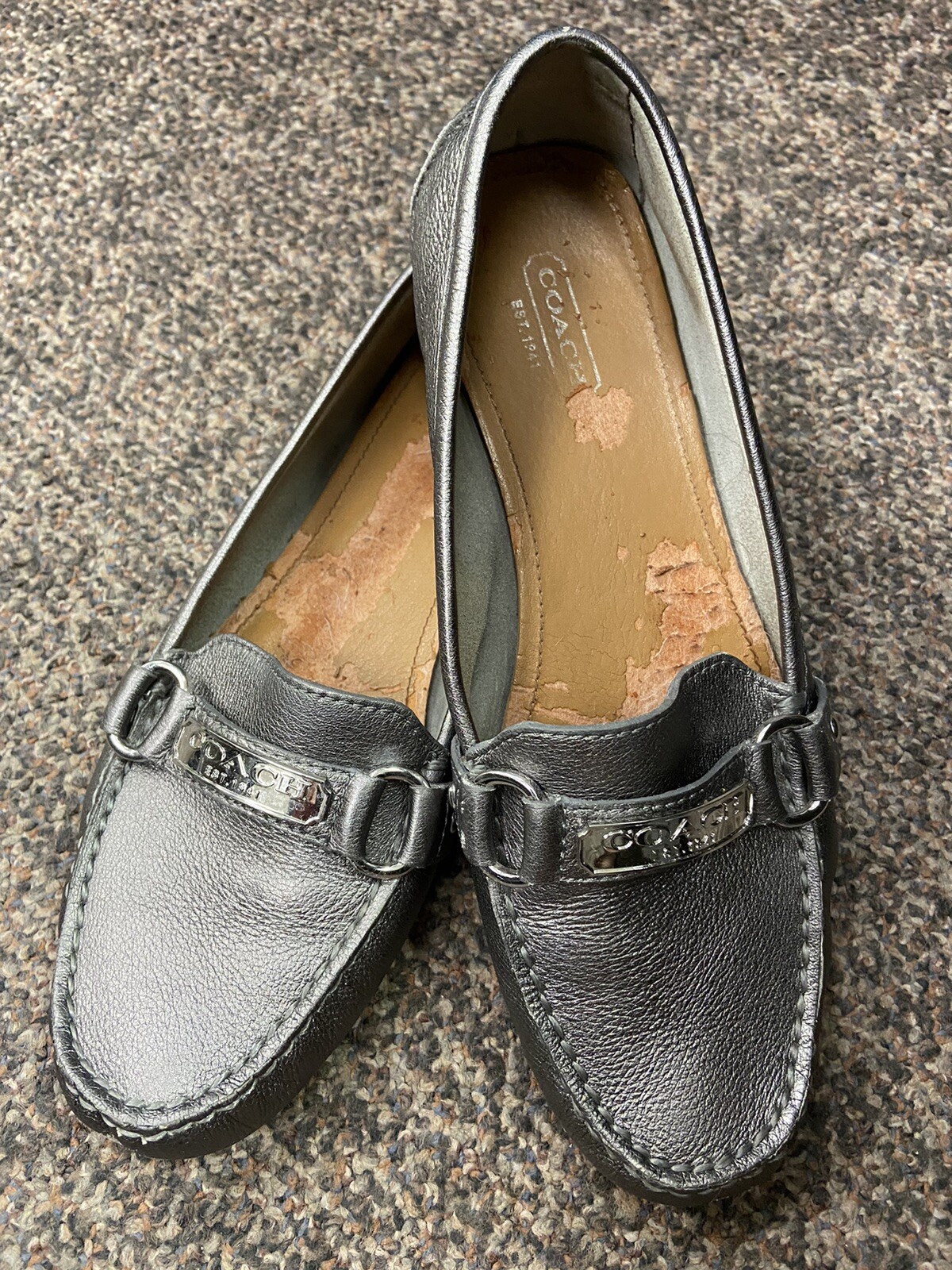Coach Silver Driving Shoes - Gem