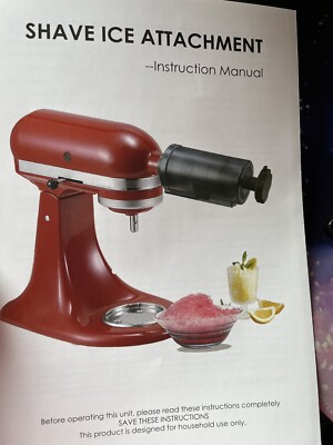 FORTHEAL Shave Ice Attachment for KitchenAid Mixer - Snow Cone Maker ...