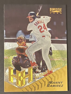 1996 PINNACLE MANNY RAMIREZ #178 STARBURST HARDBALL HEROES CLEVELAND ...