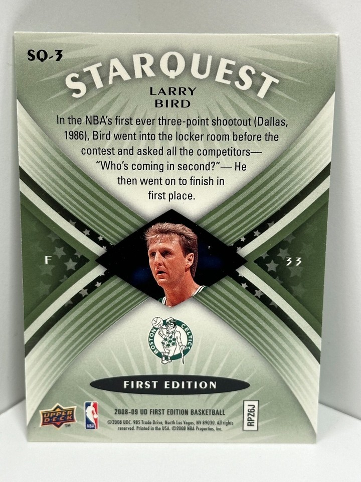 2008-09 Upper Deck First Edition - Starquest Green #SQ-3 Larry Bird | eBay