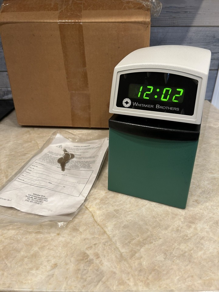 Whitaker Brothers Time Clock Model Whitaker | eBay