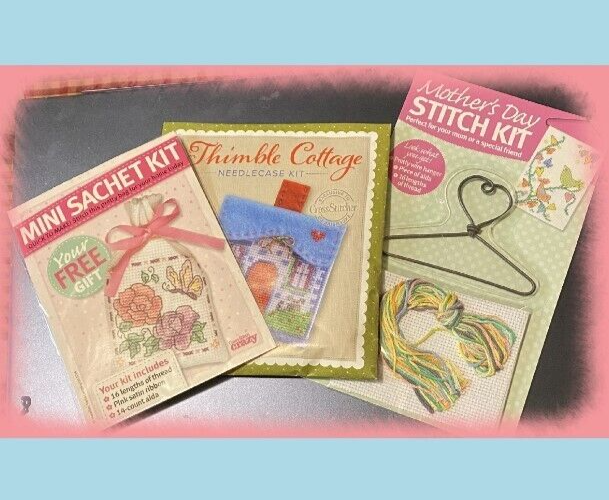 Three/One Free Cross Stitch Kits-Needlecase Kit, Mini Sachet Kit ...