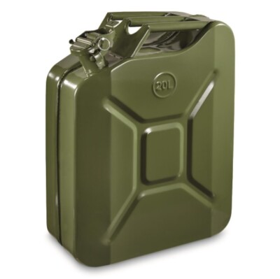 5 Gallon NATO Style 20L 5 Gallon Green Jerry Can Oil Gasoline Gas Steel ...