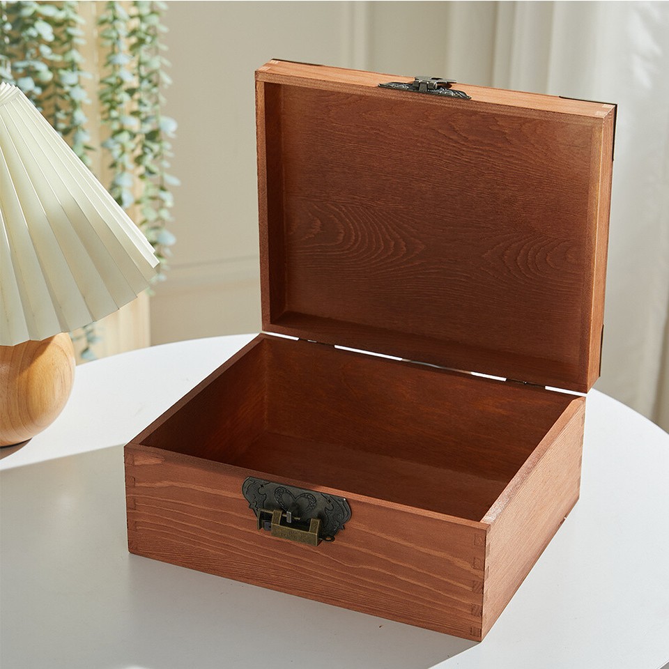 Decorative Wooden Jewellery Trinket Box Keepsake Storage Organiser Gift ...