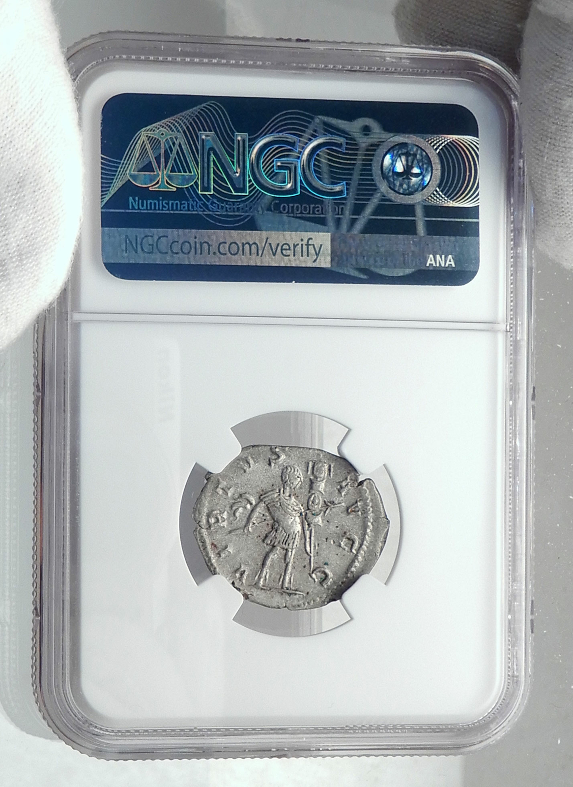 GALLIENUS Authentic Ancient Billon Silver Lyons 258AD Roman Coin NGC ...