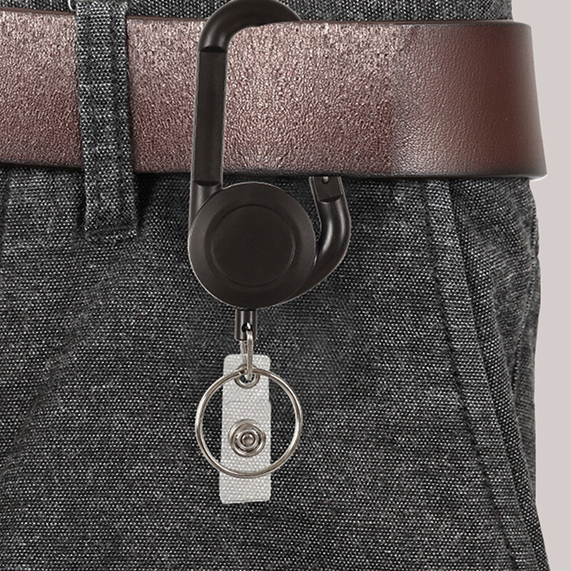 Key Chain Lanyard Clip Retractable Pull Name Tag Recoil Badge Belt Rope ...