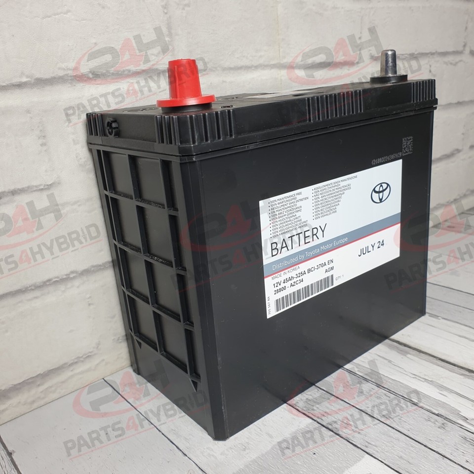 Genuine Toyota Prius 12V Battery S46B24R 45AH Auxiliary Battery 28800 ...