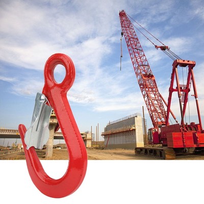 5000Lbs Lifting Hook with Latch Alloy Steel Crane Hoist Rigging Hook ...