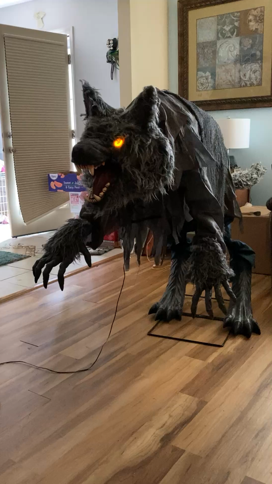 Spirit Halloween Howling Werewolf retired Halloween Animatronic HTF | eBay