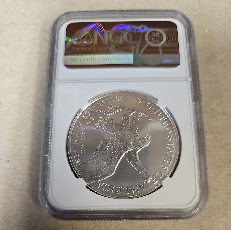 2022 (W) West Point $1 Silver Eagle NGC MS70 Red Book Label #6571949 ...