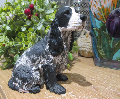 Vintage 1995 Border Fine Arts Cocker Spaniel Blue Roan Dog Figure ...