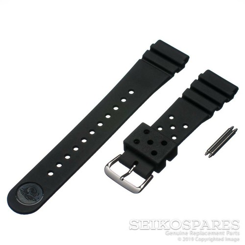 Genuine Seiko Z22 Watch Band for Diver SKX007 SKX009 22mm Black Rubber ...
