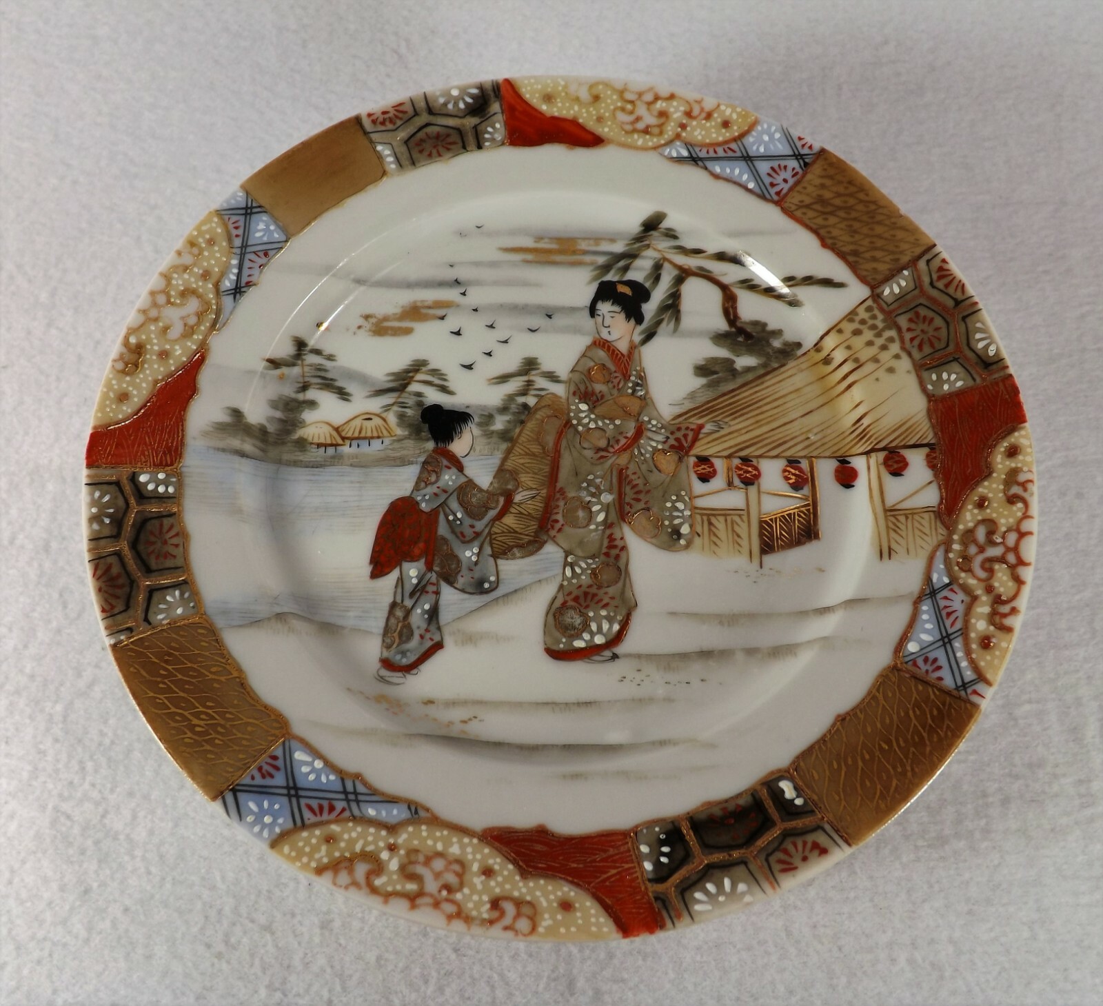 Lot of Antique Japanese Satsuma Plates 8 Hand Painted Plates Artist ...