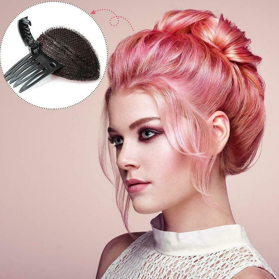 DIY Invisible Hair Volume Increase Fluffy Puff Sponge Comb Clip Pad ...