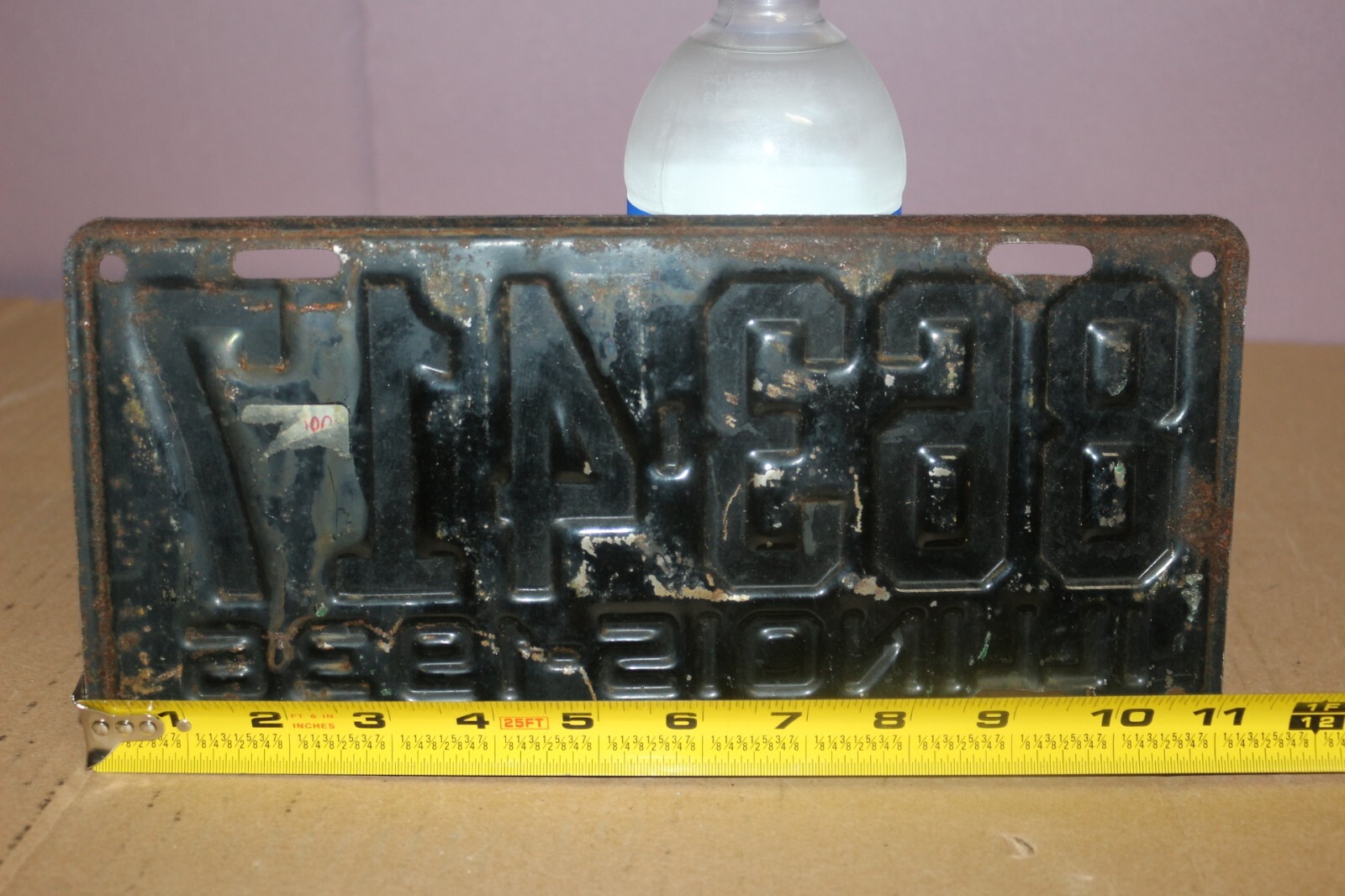 Vintage 1936 Illinois Embossed Metal License Plate Chevrolet Ford Mopar ...