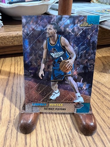 1999-00 Topps Finest Basketball Card #15 Lindsey Hunter Detroit Pistons ...