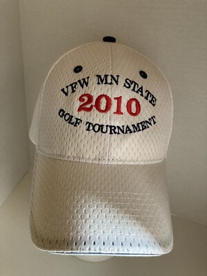 VFW 2010 Mn State Golf Tournament White Ball Cap Hat Adjustable ...