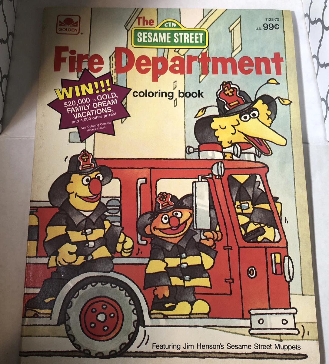 Sesame Street Fire Safety Coloring Pages