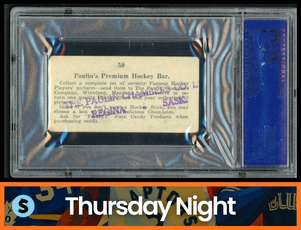 1923 V128 PAULIN'S CANDY #59 FRANK HACQUOIL STAMP REDEMPTION PSA 1 (MK ...