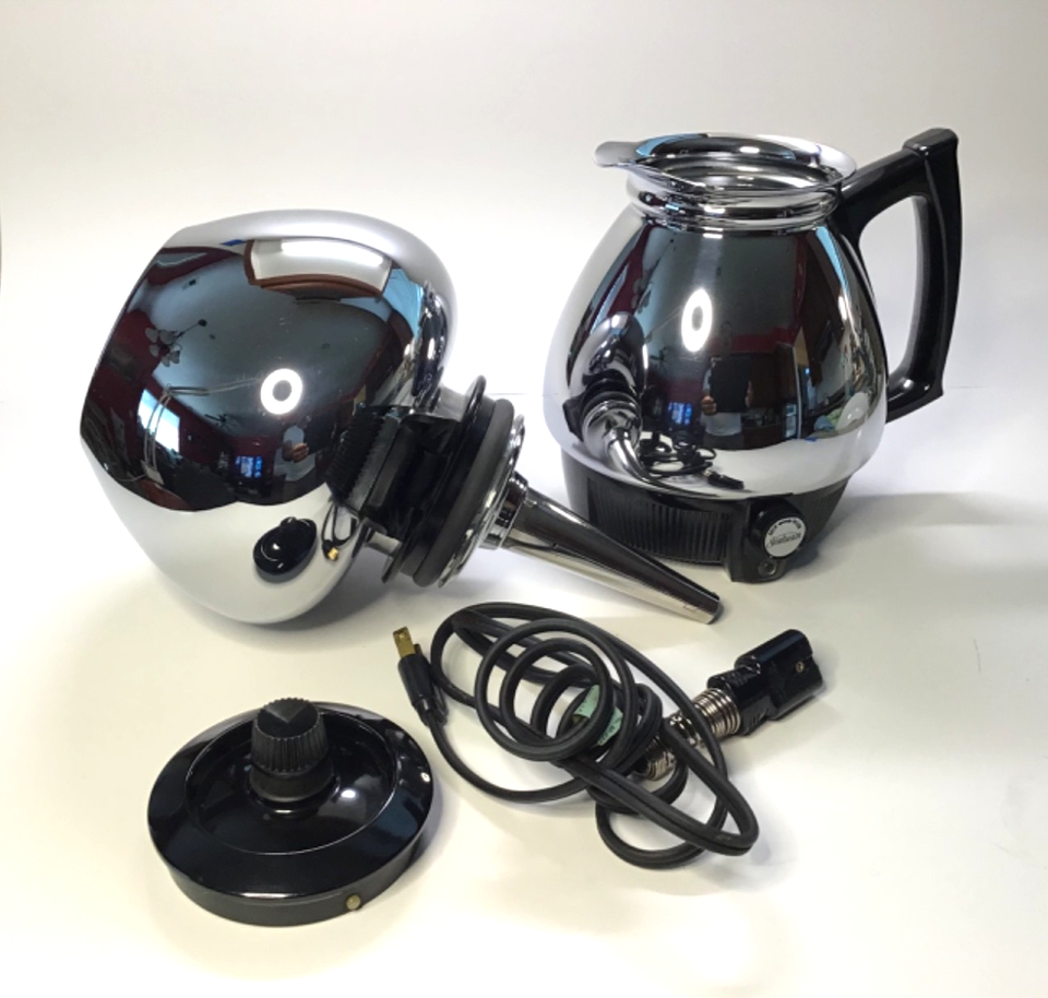 SUNBEAM COFFEEMASTER #C50 - 2PC 120V COFEE PERCOLATOR DOUBLE BUBBLE | eBay