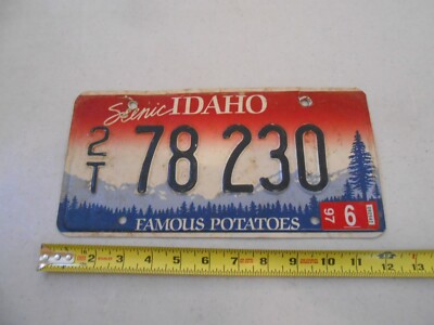 VINTAGE IDAHO LICENSE PLATE FARM FRESH RAISED LETTER VEHICLE RARE 2T 78 ...