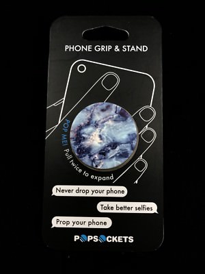 Authenthic PopSockets Blue Marble PopSocket Universal Phone Grip Pop ...