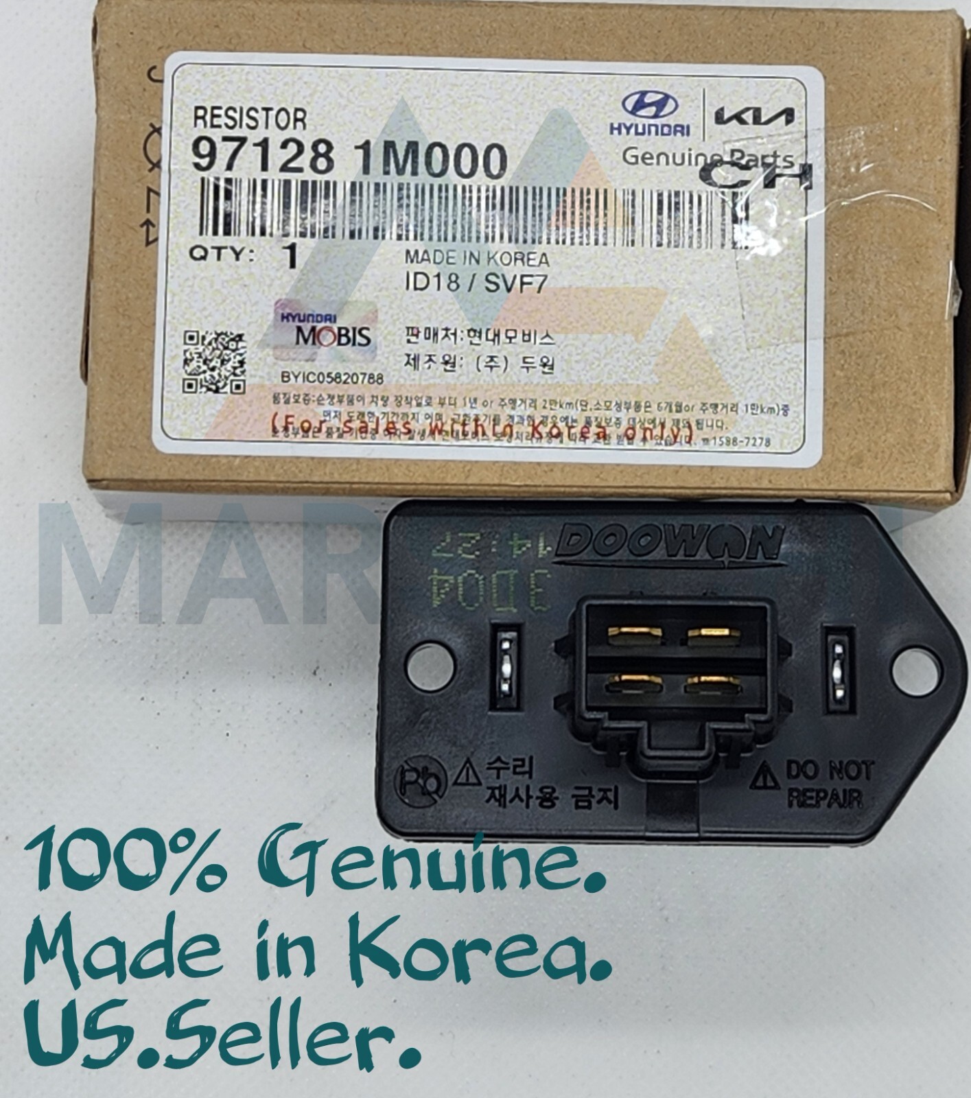 Genuine OEM HVAC Blower Motor Resistor for Hyundai 971281M000 for sale ...