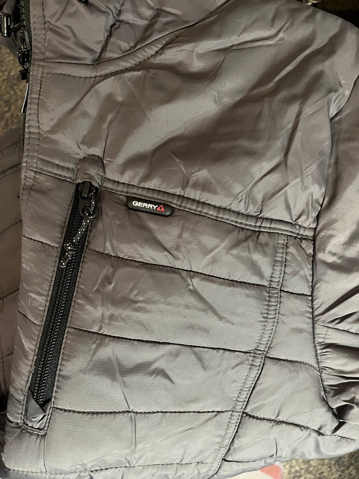 Gerry Men's Insulated Quilted Hooded Puffer Jacket, Olive, Black, Gray ...