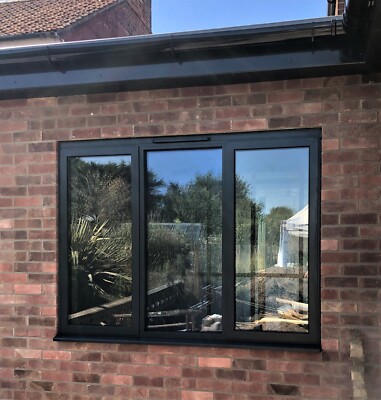 Aluminium Flat casement windows - Black RAL 9005 MATT. Bespoke in 1 ...