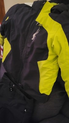 Spyder Youth Boys Ski Jacket Neon Yellow / Black Web- Size 8 | eBay
