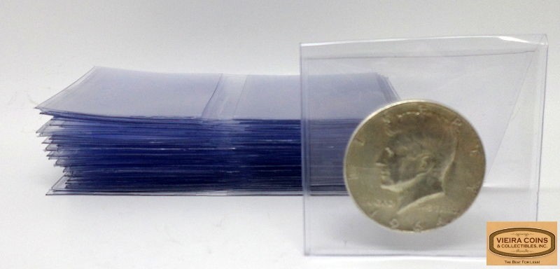 1000 2.5 x 2.5 Plastic Coin Flips - NON PVC -Safe for coins-HIGH ...