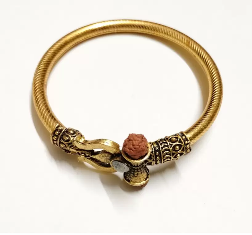 Damru Rudraksha Mahakal Bracelet Kada plaqué or oxydé pour homme et ...