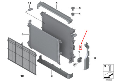 BMW X5 G05 Engine Radiator 17119894500 NEW GENUINE | eBay