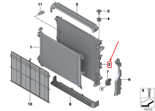 BMW X5 G05 Engine Radiator 17119894500 NEW GENUINE | eBay
