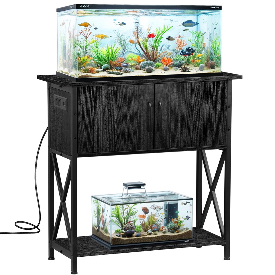 Aquarium Stand for 20-29 Gallon Fish Tank Stand w/ Power Outlets ...