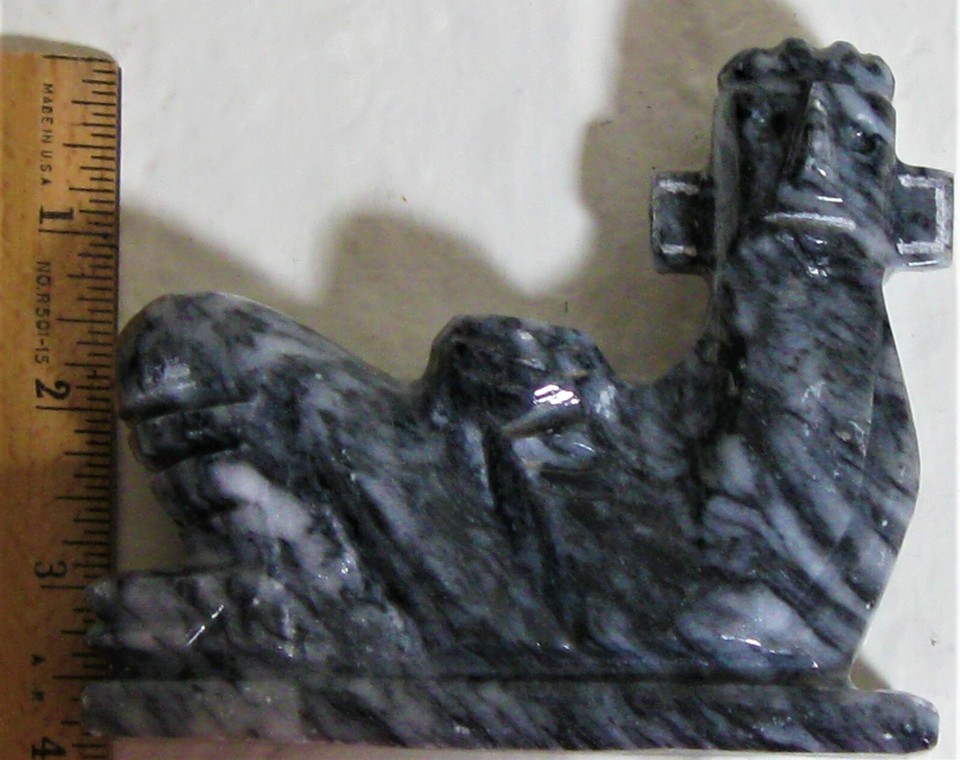 Vintage Marble Hand-Carved Chac Mool Sculpture Detailed 4"H x 4 1/2"L ...