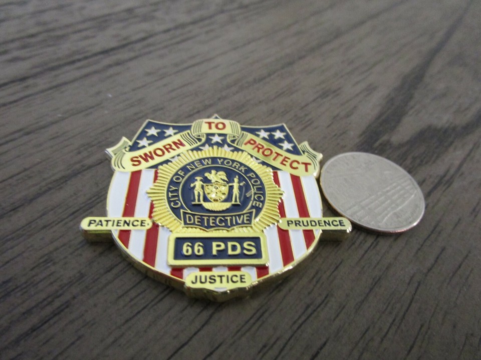 NYPD 66th Precinct Detective Squad Challenge Coin #730C | eBay