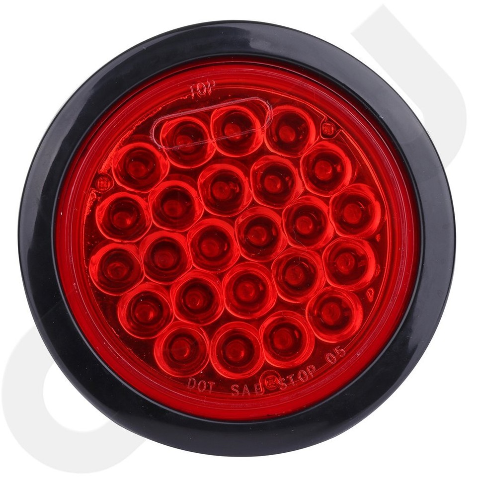 10x Red Stop Turn Tail Brake 4" Round Lights for Kenworth Peterbilt ...