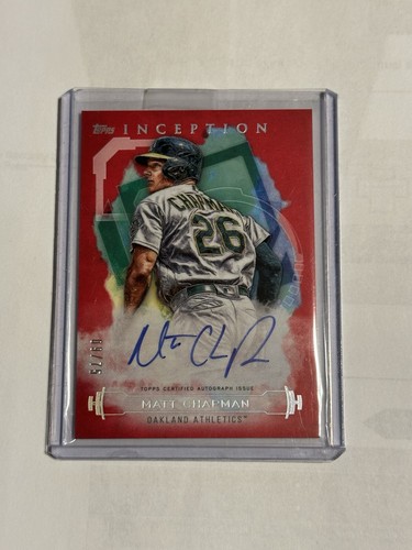 MATT CHAPMAN 2019 TOPPS INCEPTION AUTOGRAPH AUTO RED #09/75- ATHLETICS ...